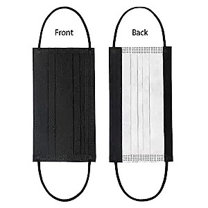 RIDAMON Black Disposable Face Masks 100 PCS Face Protection Masks 3 Ply Face Masks for Adults