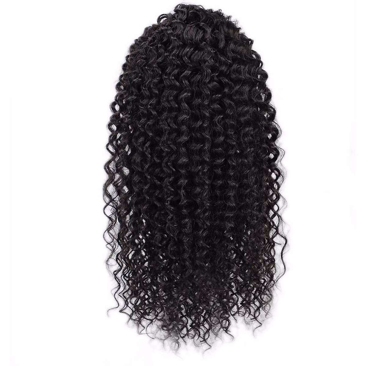 Vigorous Drawstring Curly Ponytail Extension for African Women Short Afro Kinky Ponytail Extension.(1B)
