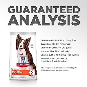 Hill's Science Diet Perfect Digestion, Adult 1-6, Digestive Support, Dry Dog Food, Chicken, Brown Rice, & Whole Oats, 3.5 lb Bag