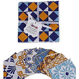 Print Precut 5-inch Cotton Fabric Quilting Squares Charm Pack DIY Patchwork Sewing Craft-