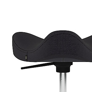 Varier Move Tilting Saddle Stool (Black Revive Fabric with Natural Ash Base)