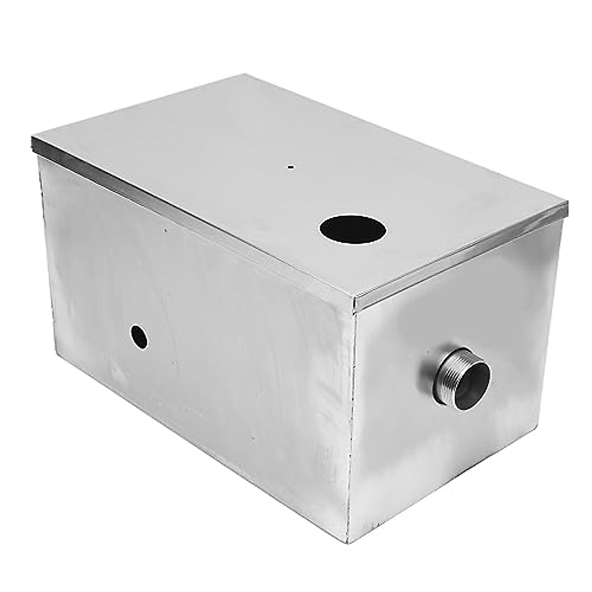 400x250x230mm Grease Trap, Commercial Grease Interceptor 3 Level Filtration Waste Interceptor Stainless Steel Waste Water Oil Water Separator for Home Kitchen, Restaurant, Factory