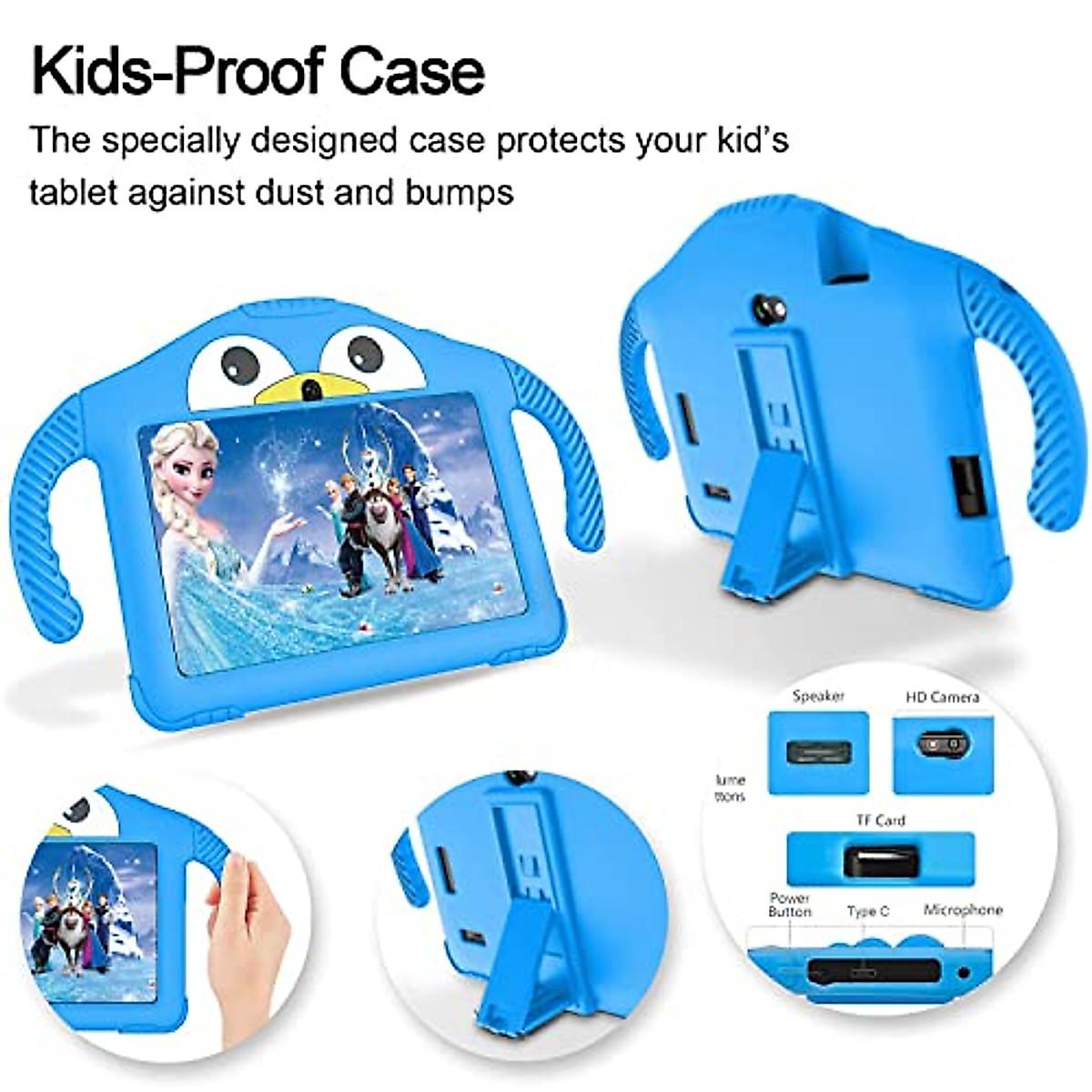 NORTH BISON Toddler Tablets Age 2-4, 7 inch Android 11 Tablet for Kids, 3GB 32GB Toddler Tablet with Bluetooth, WiFi, GMS, Parental Control, Dual Camera, Shockproof Case, Educational, Games