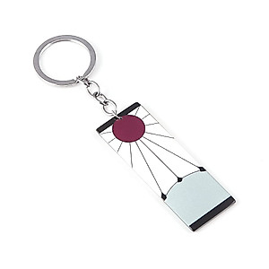 Kimetsu No Yaiba Tanjiro Keychain - Anime Character Acrylic Hanafuda Charm Key Chain - Cosplay Jewelry Gifts for Women Men and Fans