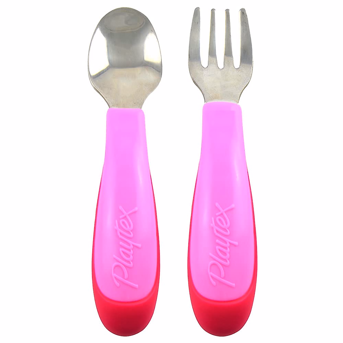 Playtex 05910 Mealtime Toddler Utensil Set Assorted Colors 2 Count