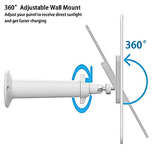 4W 5V Solar Panel Compatible with Eufycam, Includes Secure Wall Mount, IP65 Weatherproof,13.1ft Power Cable（3Pack