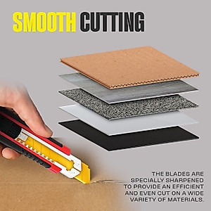 Berkling 18mm Utility Knife Blades, Titanium Fully Plated SK2H Steel Replacement Blade | 3x Sharper and 5x More Durable Than SK5 Blades | Fits all 18mm Utility Knife & Box Cutter, 50 PCS