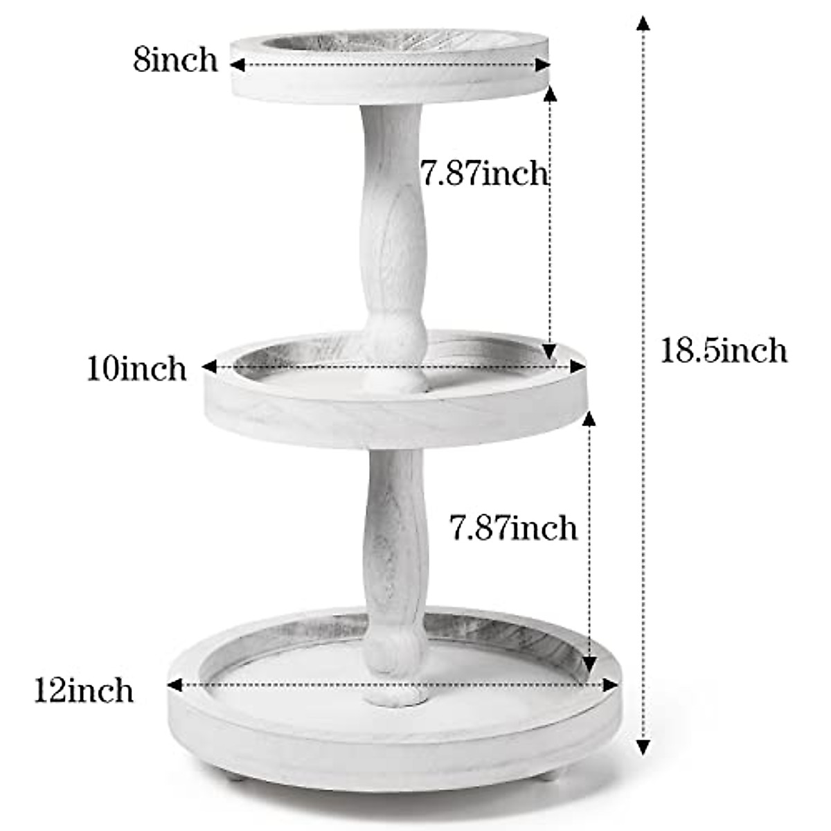 Nuanchu 3 Tier Cupcake Stand Holder Three Tier Serving Tray Cupcake Stand White 3 Cupcake Tower for Dessert Table Party Farmhouse Display Tea Cake Birthday Wedding