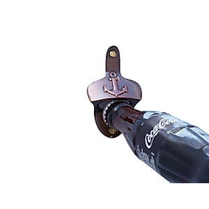 Hampton Nautical MC-2101AC Antique Copper Wall Mounted Anchor Bottle Opener 3" Nautical Home Decoration