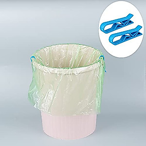 20Pcs Plastic Kitchen Garbage Bin Clip, Washroom Trash Can Bag Clips, Waste Basket Garbage Bin Clamp,Rubbish Bag Clip，Sturdy Anti-Slip Fixation Clip Holder