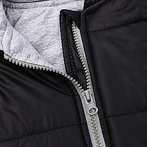 BULINGNA Kids Toddler Baby Girl Boy Dinosaur Vest Hoodie Sleeveless Waistcoat Warm Jacket Outwear with Zipper (Black, 3-4 Years)