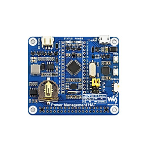 Waveshare Power Management HAT for Raspberry Pi with Embedded MCU and RTC Allows The Pi to Work More Power-efficient and More Safely.