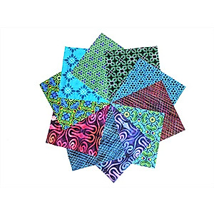 Material Maven 10 10 Inch Beautiful Indigo Lake Layer Cake Quilting Squares by Benartex 10 colorways, Multicolor