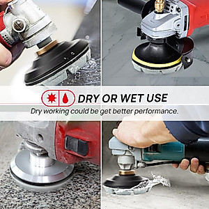 DT-DIATOOL Concrete Polishing Pads 3 inch/80mm for Concrete, Cement and Terrazzo Floors Processing, Repairing and Renovating, Dry or Wet Use Diamond Grinding Pads Grit 100 3pcs