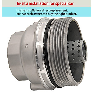 Oil Filter Housing Cap Assembly, Compatible with Toyota Avalon Camry Highlander RAV4 Sienna Tacoma Venza, ES300h RC350 RX350,Scion tC,Replace 15620-36020,15620-36010,15643-31050