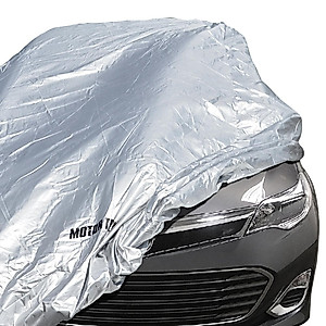 Motor Trend All Season WeatherWear 1-Poly Layer Snow proof, Water Resistant Car Cover Size XL1 - Fits up to 210" - CC-544+LOCK , Silver
