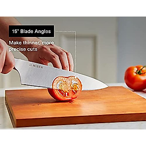 Misen Chef Knife - 8 Inch Professional Kitchen Knife - High Carbon Stainless Steel Ultra Sharp Chef's Knife, Blue