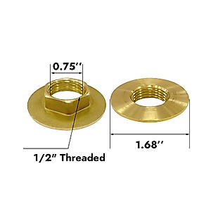 gotonovo Lock Nuts to Secure Faucet 1/2 Inch Brass for Installation Kit of Faucet Bathroom Pop-Up Locknuts 2 Pack