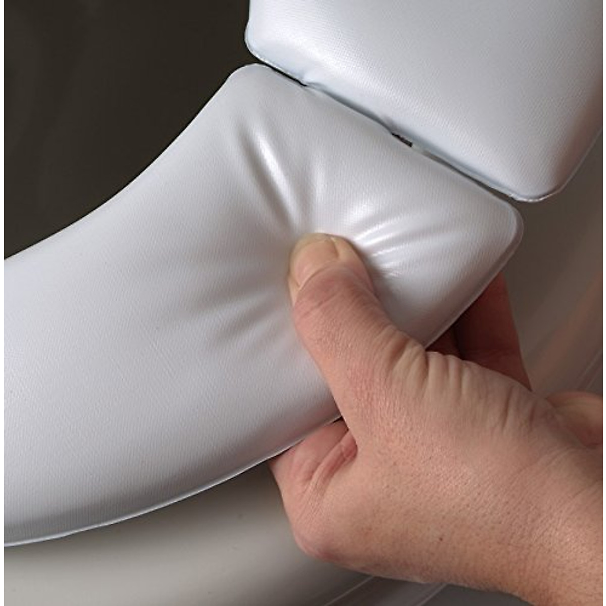 Travel Potty Seat w/ Washable Carry Bag - Perfect for Travel - Padded for Soft Cushion - Portable Reusable Toilet Pottie Training Seats Folds - Toddler Child Baby Kids - Mommy's Helper Cushie Traveler , White