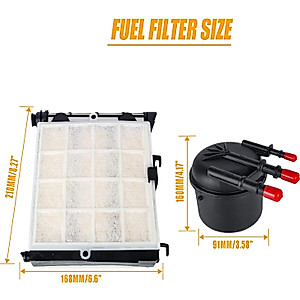 Ransoto 6.7L Powerstroke Diesel Fuel Filter Element FD-4624 FD-4625 Compatible with 2017-2022 Ford F-250 F-350 F-450 F-550 Super Duty V8 Replace HC3Z-9N184-B HC3Z-9N184-C