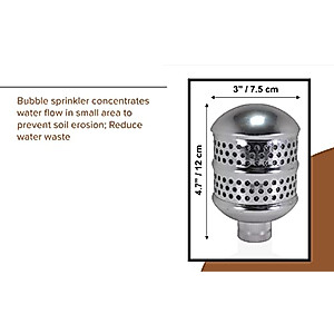 PATSONᵀᴹ 3 Pack Aluminum Bubbler Sprinkler Heads for Drip Irrigation Comes with 3 Spare Rubber Washers - Bubbler Dripper Bulb Gentle Watering System Soaker for use with Garden Hose