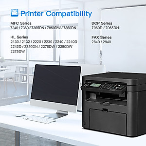 LxTek Compatible Toner Cartridge & Drum Unit Replacements for Brother TN450 TN-450 DR420 DR-420 to use with FAX-2940 FAX-2840 MFC-7240 HL-2270DW Printer (2 Toner Cartridges, 1 Drum Unit, 3 Pack)