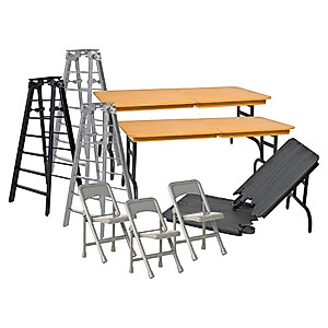 Tables, Ladders & Chairs Match Accessory Set for Wrestling Action Figures