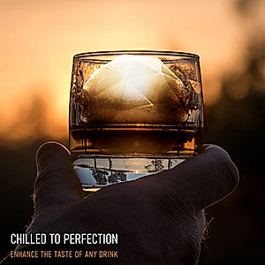 Sorbus Ice Ball Mold Maker - Round Ice Cube Tray with 3D Geometric Design - Sphere Shape Iceball Shaper for Freezer - Great for Whiskey, Bourbon, Cocktails, & Drinks (2 Pack)