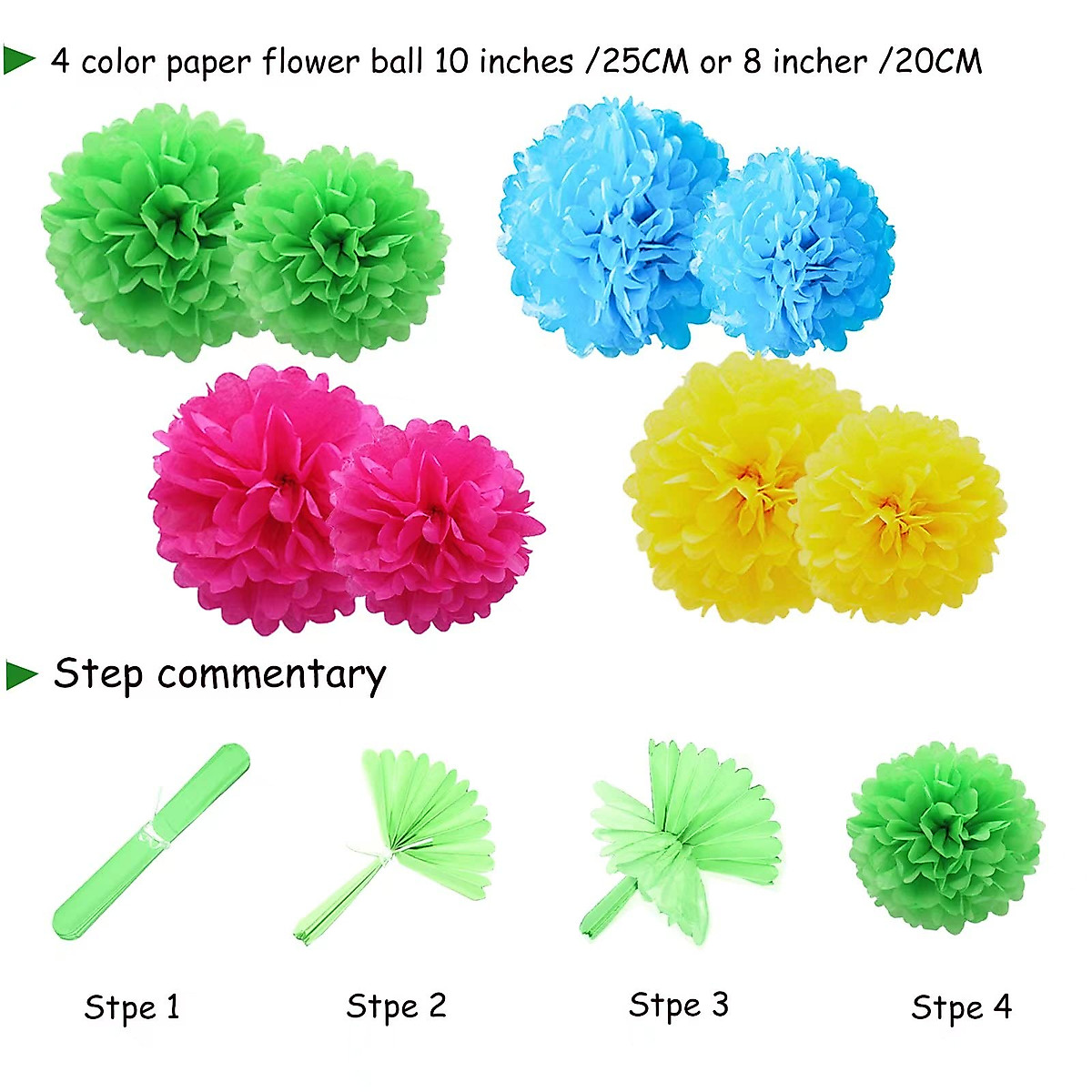 Party Hanging Paper Fan Set, Paper Flower Balls, Birthday Parties, Wedding Events, Holiday Decorations