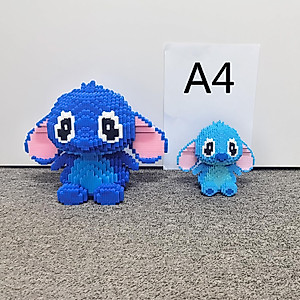 STpro Building Bricks 1700+ Pieces Set - Classic Cartoon Characters Building Blocks - Mini Building Block for Boys Girls & Adults (Blue)