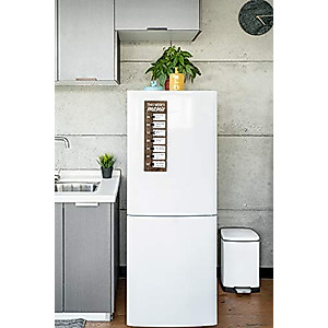 Dahey Menu Board for Kitchen Weekly Meal Planner Rustic Wood Board with Clips, Farmhouse Signs Wall Decor, Chalkboard Display Fridge Decor, Brown, Small