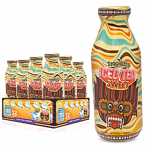 Tropikiss 12-Pack Sweet Iced Tea – Antioxidant-Rich Refreshing Drink | Natural Bottled Ice Tea | Healthy & Flavorful Beverage