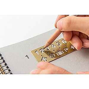 Midori Brass Template Bookmark, Number (42168006)
