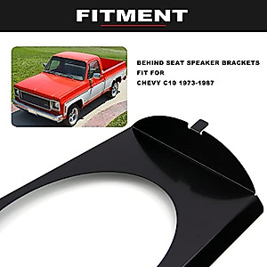 Sporacingrts Behind Seat Speaker Brackets Compatible with 1973-1987 Chevy GMC C10 Behind Seat Cab Corner Pickup for 6x9 Speakers