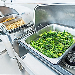 NDSWKR 4 Pack Half Size Hotel Pans, 1/2 Size 2.6 Inch Deep Stainless Steel Steam Table Pan, Anti-Jam Food Pan Chafing Pan for Home, Hotel, Party Catering Supplies