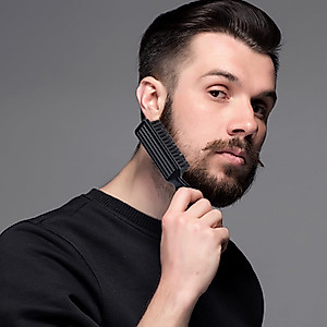 Patelai 3 Pieces Neck Duster Brush Barber Hair Blade Clipper Soft Nylon Trimmer Shaver Razor Cleaning with Storage Bag for Hair Styling(Black)