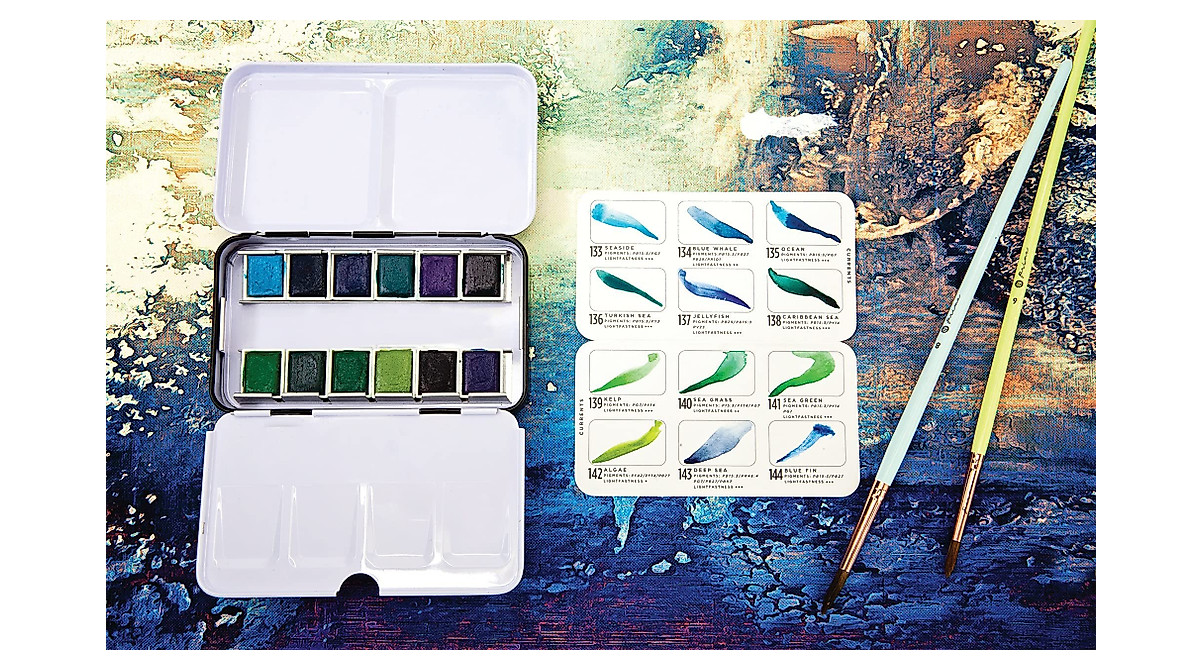 Prima Confections Watercolor Pans - 12 Colors for Creative Painting