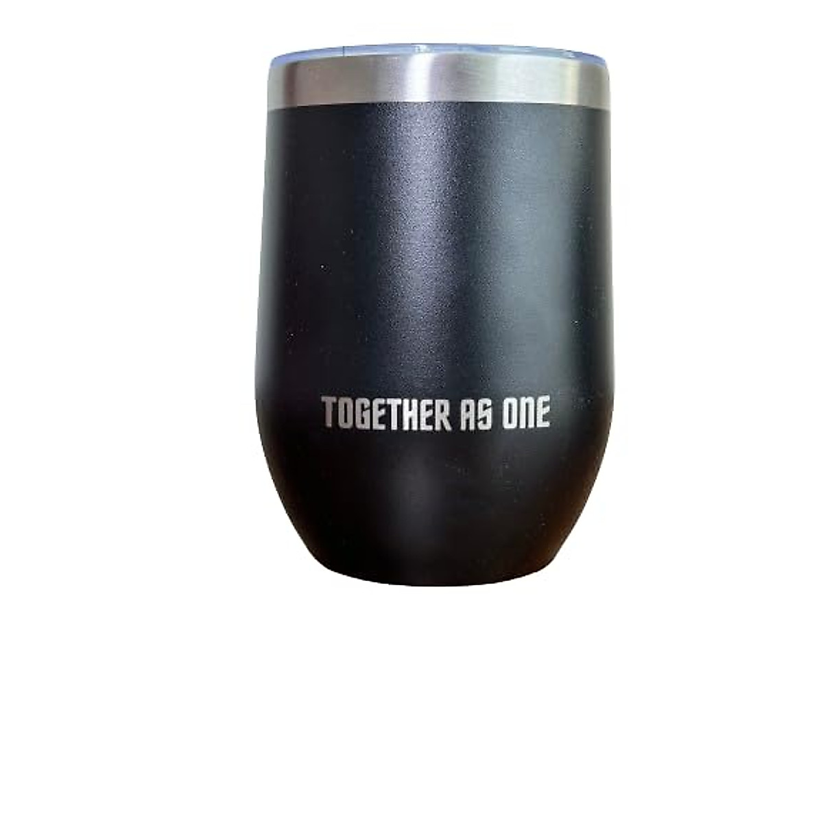 Immerse yourself in the artistry of precision laser engraving, showcasing a heartfelt message of support for Israel and the Jewish community tumbler. (Black B - Together)