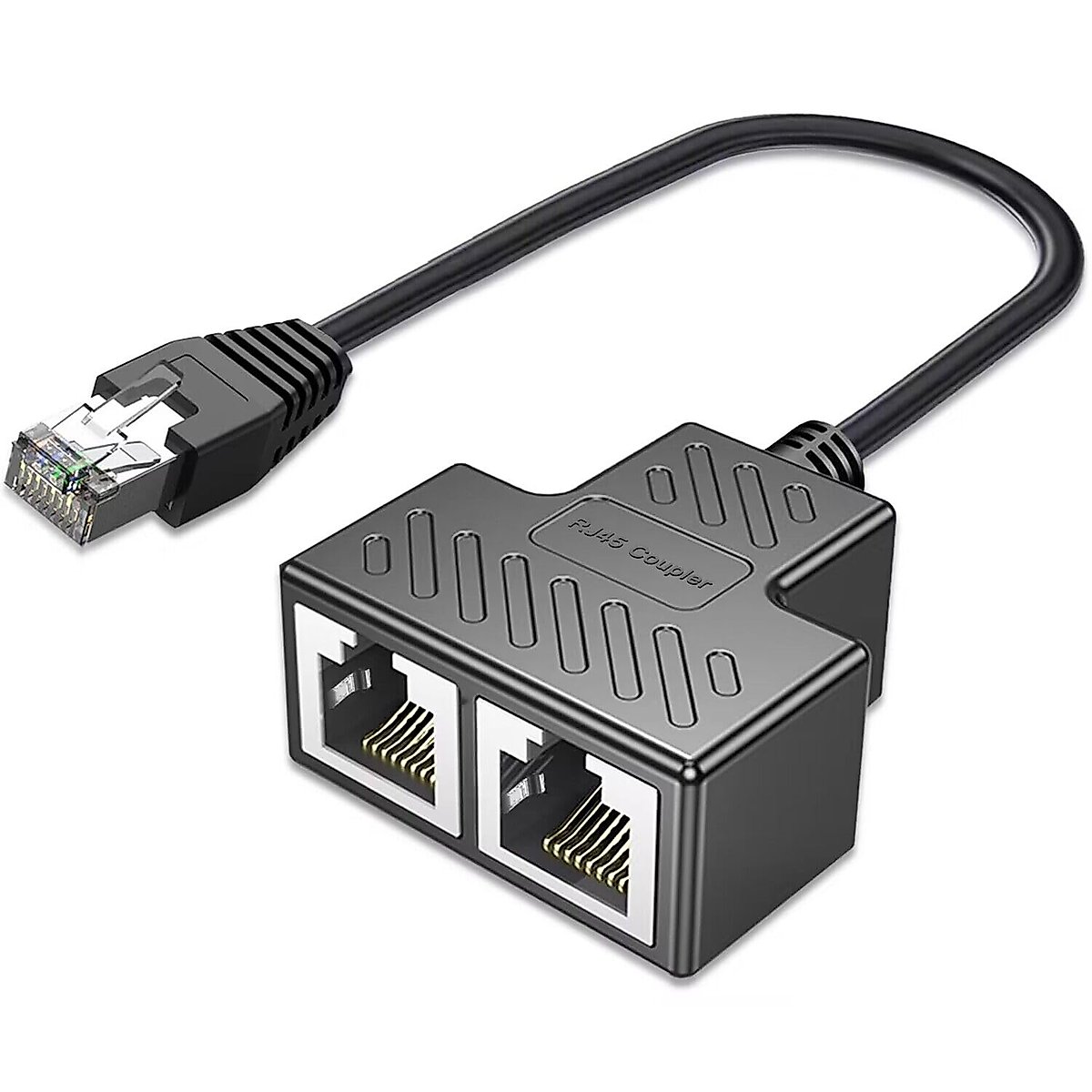 AKWOR Ethernet Splitter, RJ45 1 Male to 2 Female LAN Ethernet Cable Splitter Mini Starlink Ethernet Adapter Suitable Super Cat5, Cat5e, Cat6, Cat7 LAN Ethernet Socket Connector Adapter