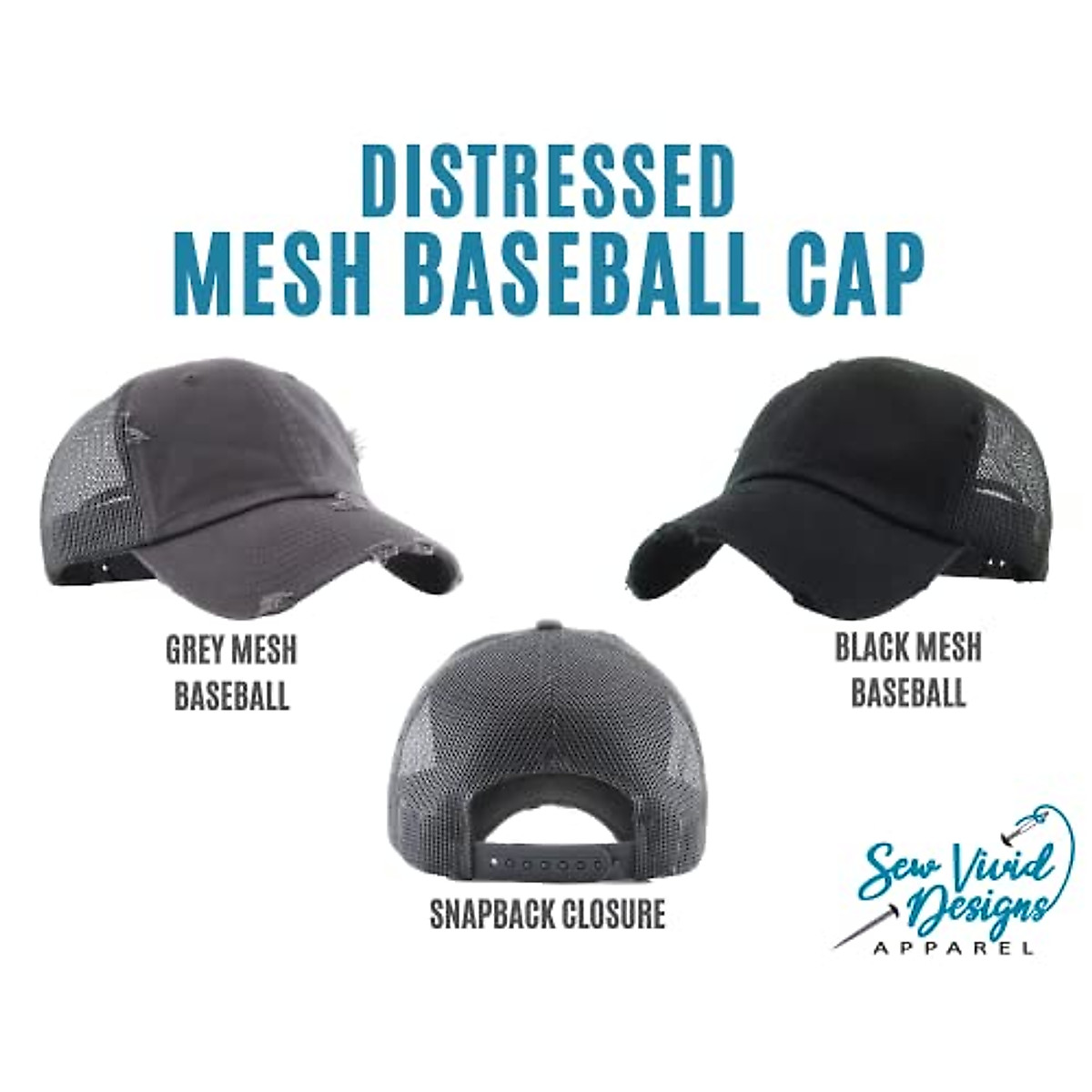 Boat Hair don't Care with anchor | Distressed Baseball Cap or Ponytail Hat | Nautical Hat