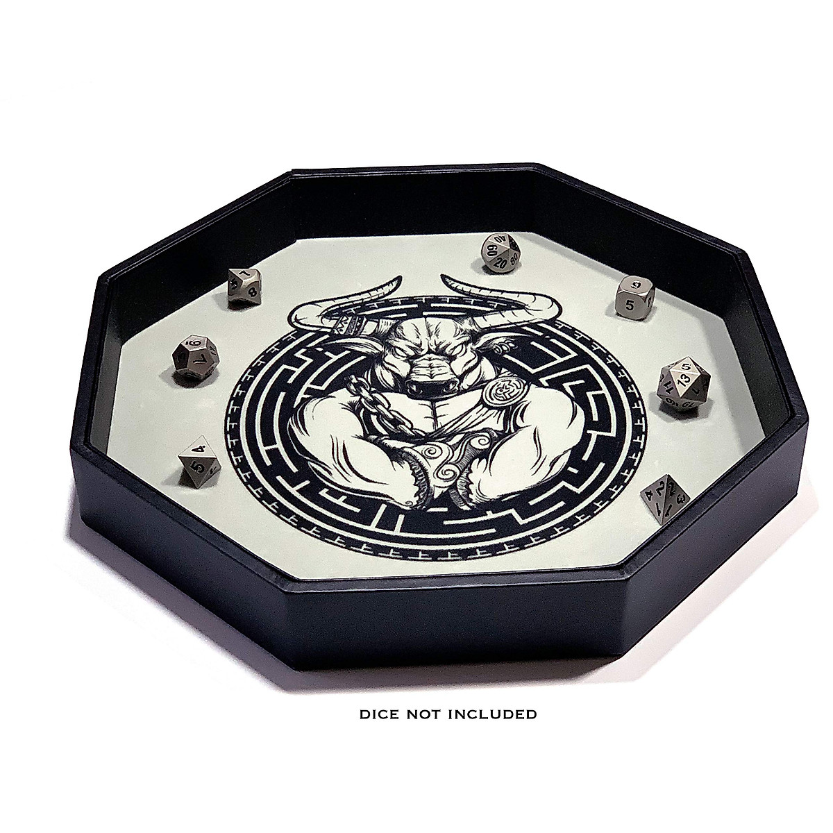 Minotaur's Maze Limited Edition Octagon D&D Dice Tray - 11.5 Inches - for Tabletop Roleplaying, Dice, and Board Games, Dungeons & Dragons