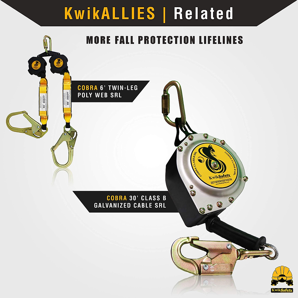 KwikSafety - Charlotte, NC - TSUNAMI [Premium BRAIDED ROPE] Vertical Lifeline ANSI OSHA Rope Grab Snap Hook Shock Absorber Fall Protection Line Kit Restraint System Roofing Safety Equipment / 50 FT.