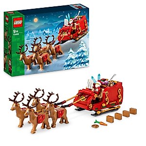 LEGO Santa's Sleigh - Building Toys for Kids, Boys & Girls, Ages 9+ - Indoor Christmas Decorations for Home W/Santa Claus Figurine & Reindeer - Gifts for Boys & Girls - 40499