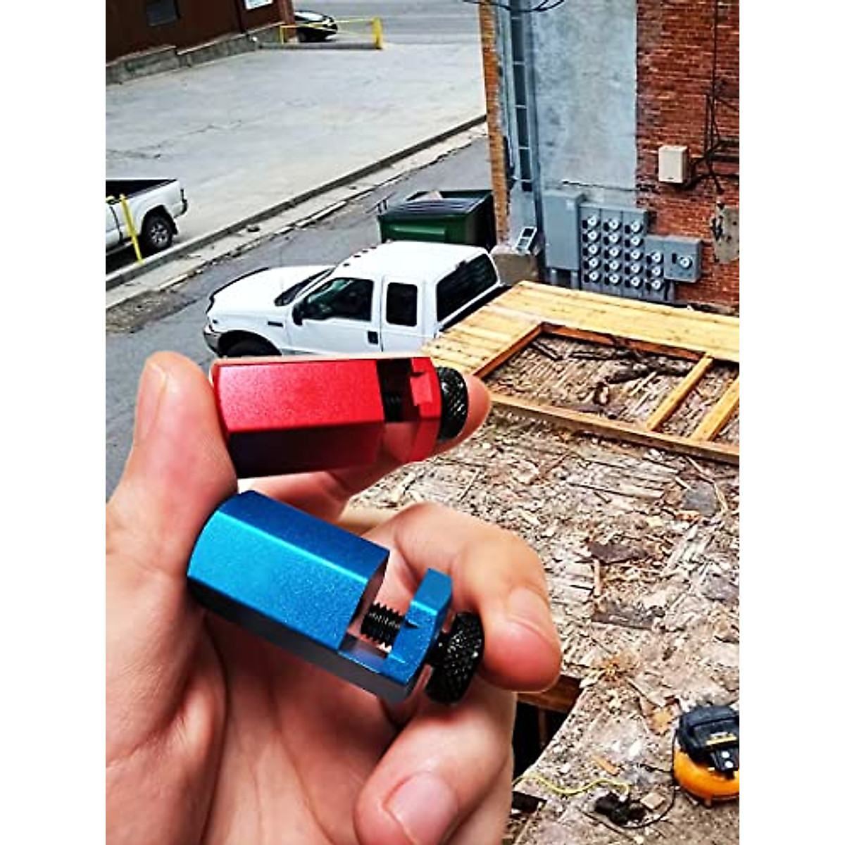 Stair Gauges for Framing Square and Rafter，Lengthen，Anti-Lost (Pair)