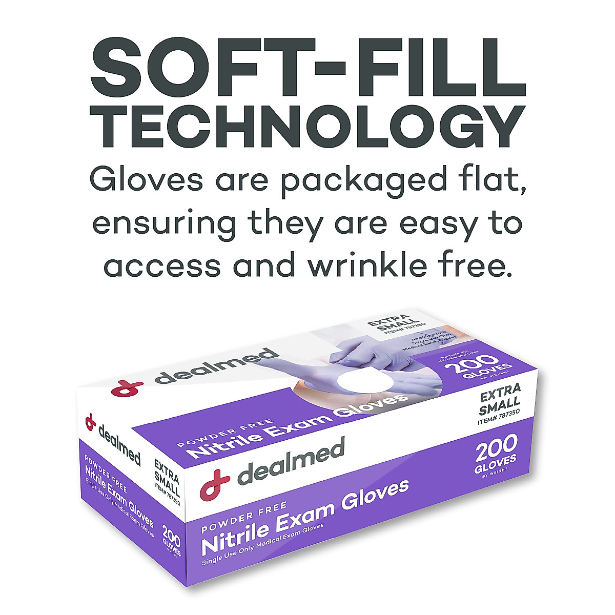 Dealmed Medical Exam Gloves – 2000 Count Medium Nitrile Gloves, Disposable Gloves, Non-Irritating Latex Free Gloves, Multi-Purpose Use Medical Gloves for a First Aid Kit and Medical Facilities