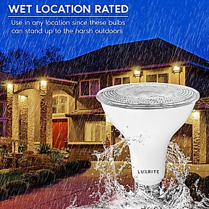 LUXRITE 12 Pack LED PAR30 Flood Light Bulb, 75W Equivalent, 3000K Soft White, 850 Lumens, 11W Dimmable, Indoor Outdoor Spotlight Bulb, Wet Rated, E26 Standard Base, UL Listed