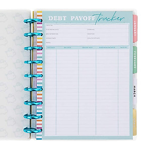 The Happy Planner Debt Payoff Tracker Classic Filler Paper - Journaling & Planner Accessories - Savvy Saver Theme - Financial Planning Paper - 40 Sheets