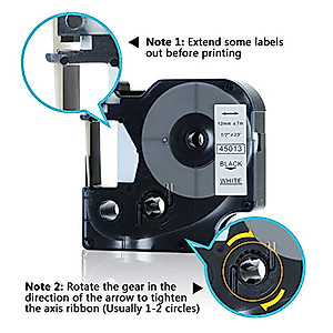 7-Pack Replace DYMO D1 Label Tape 45010 45013 45016 45017 45018 45019 45021 D1 Refills Compatible DYMO LabelManager 160 280 420P PnP 220P 360D 450 210D, 1/2” W x 23’ L, 12mm x 7m