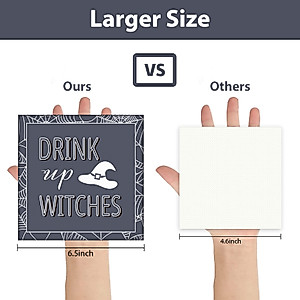 48pcs Halloween Napkins Witch Party Supplies Disposable Halloween Paper Drinks Napkins Set for Birthday Halloween Spooky Party