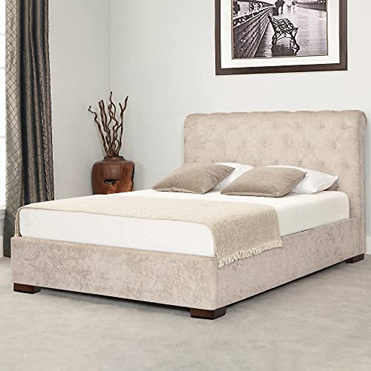 AORYVIC Wooden Bed Riser 2 inch Sofa Feet for Furniture L Shaped Couch Feet Dresser Leg Set of 4